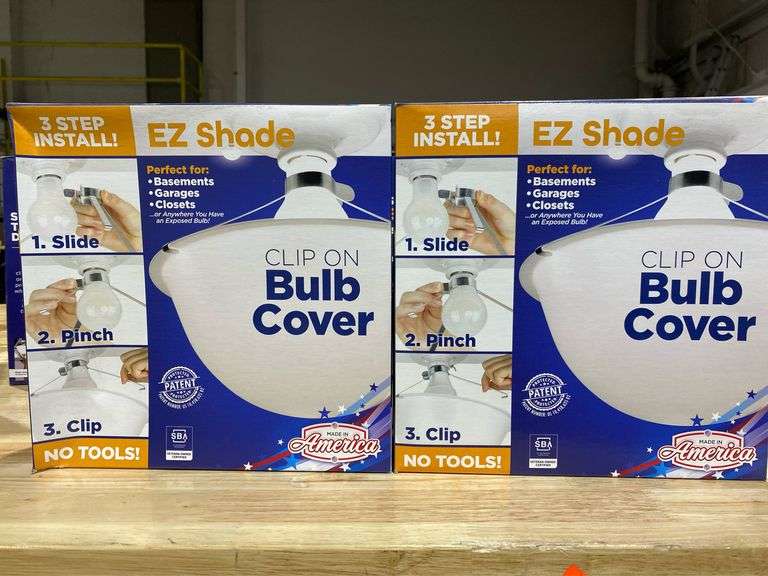 (3) Clip On Light Bulb Cover, 9.1 inches, White, Polycarbonate, UV ...