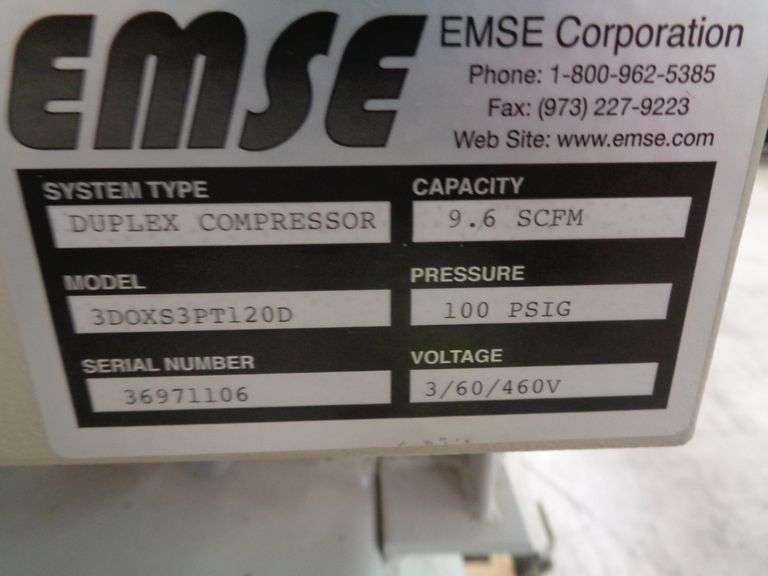 1 -EMSE DUPLEX COMPRESSOR - Matthews Auctioneers