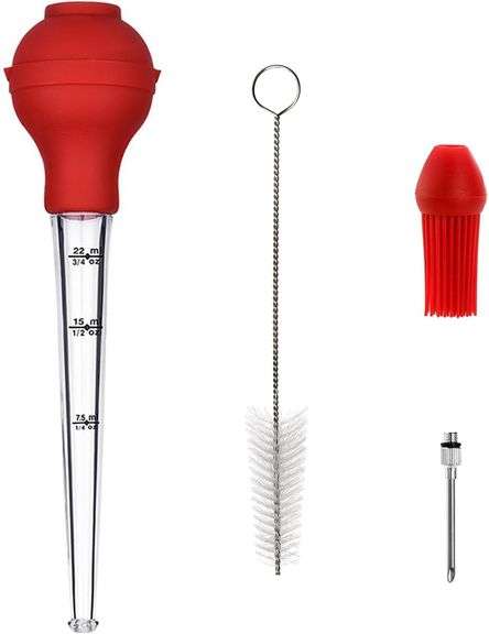 (2) Turkey Baster Syringe for Cooking and Basting, Plastic Meat ...