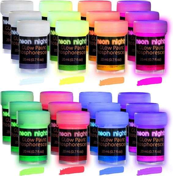 'XXL Set' 24 Cans of Glow in the Dark Paint by neon nights ...