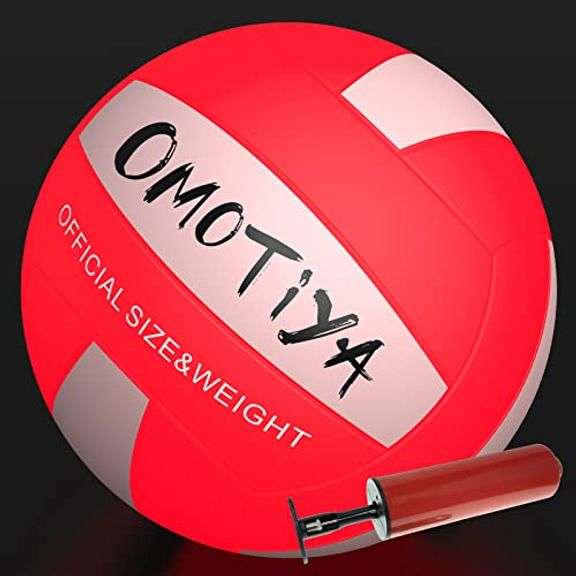 OMOTIYA Light up Volleyball, Glow in the Dark LED Volleyball, Much ...