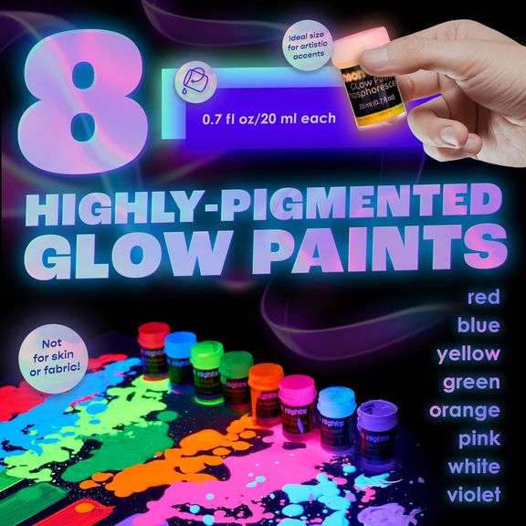 'XXL Set' 24 Cans of Glow in the Dark Paint by neon nights ...