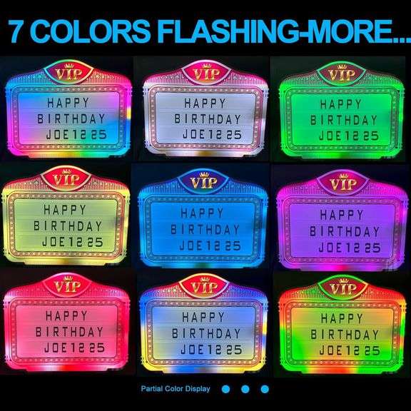 VIP Bottle Service Sign, LED Letter Bottle Presenter, Color Display ...