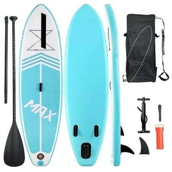 10' Inflatable Stand up Paddle Board 6' Thick SUP Paddle Board with ...