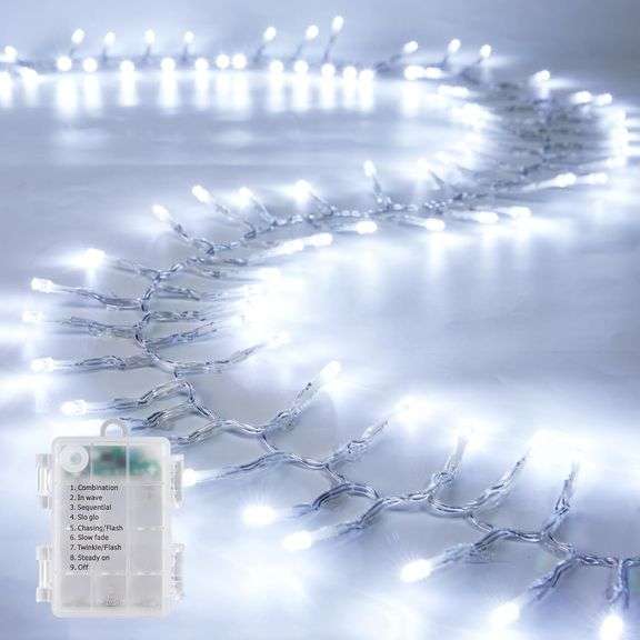 (2) Brightown Battery Operated String Lights Outdoor, 2 Pack 5 FT 60 ...