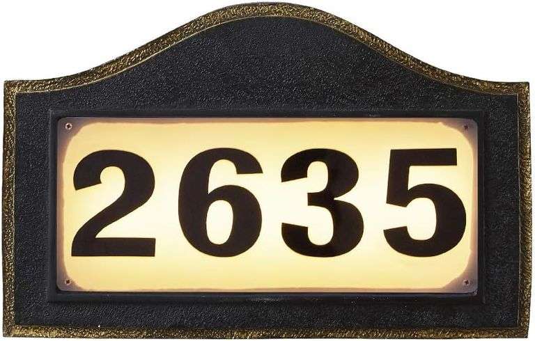 Solar House Number Sign, Solar Address Sign, Lighted Address Numbers ...