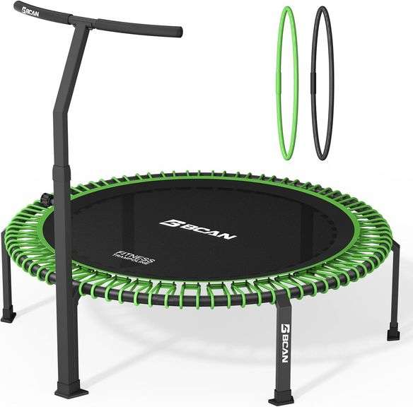 BCAN 500/560 LBS Soft Land Mini Trampoline, 40"/48" Adult Fitness ...