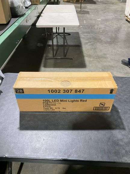 100L Red Mini LED Lights (8-pack) - Matthews Auctioneers