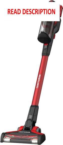 CRAFTSMAN V20 Cordless Stick Vacuum Kit, Removable Battery Included ...