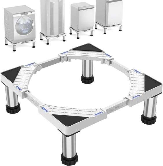 Grpoche Washing Machine Raiser, White Washing Machine Stand ...