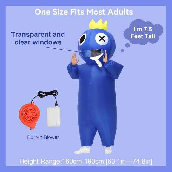 POTOTA Inflatable Costume for Adult, Funny Inflatable Halloween Blow Up ...