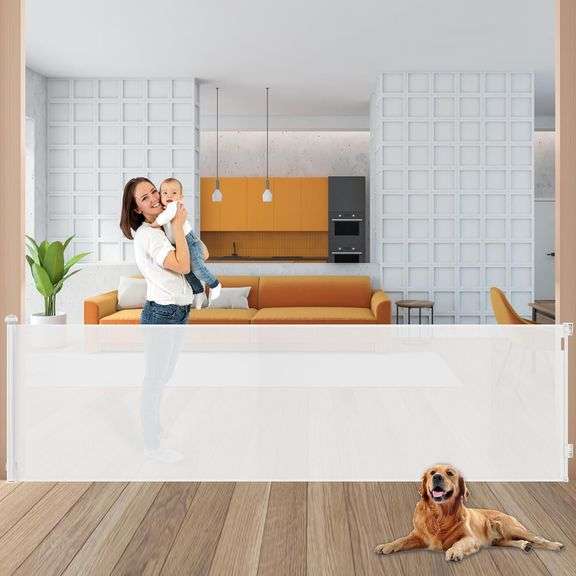 Extra Wide Retractable Baby Gates,118 Inch Extra Wide Baby Gates for ...