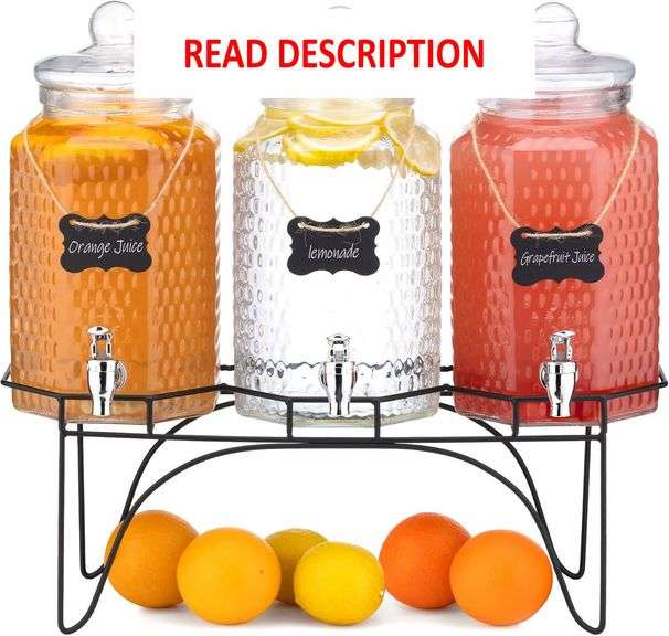 ELIXIR GLASSWARE Lemonade Dispenser with Stand - Matthews Auctioneers