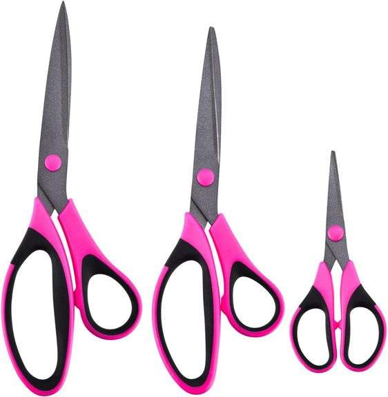 Craft Scissors Set, Sharp Scissors All Purpose Heavy Duty, Teflon Non ...