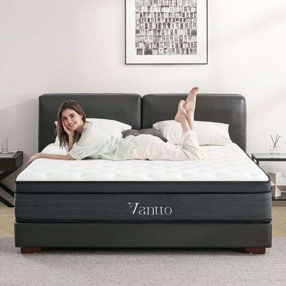 Vantto Full Size Mattress, 12 Inch Hybrid Memory Foam Mattress in a Box ...