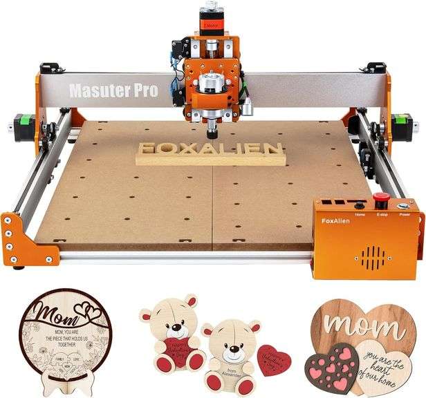 FoxAlien Masuter Pro CNC Router Machine, Upgraded 3-Axis All-Metal ...
