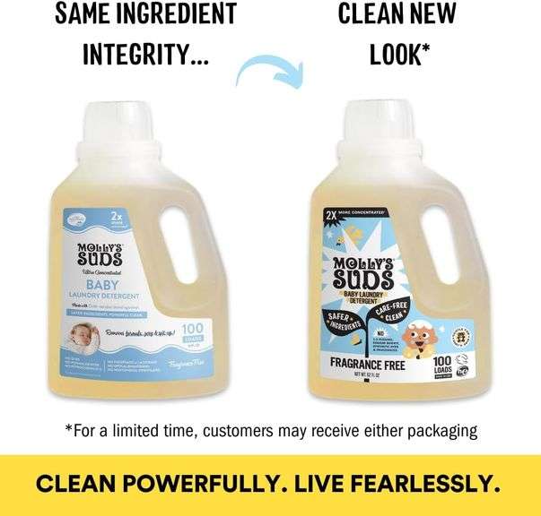 Molly's Suds Baby Liquid Laundry Detergent | Removes Formula, Poop ...