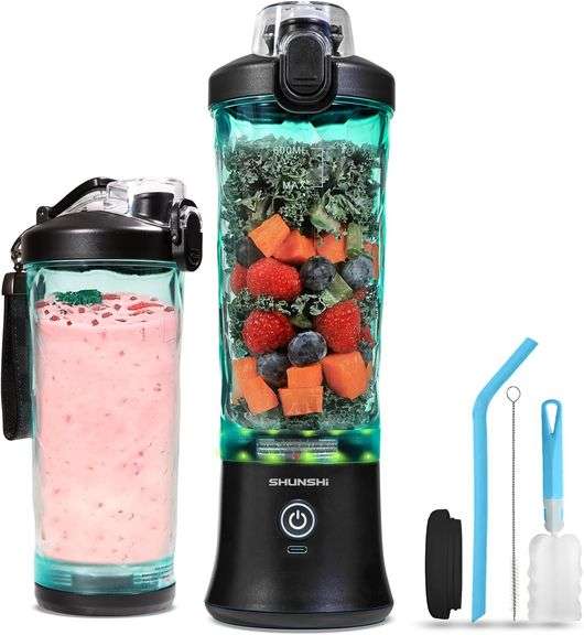 Portable Blender 20 Oz, Personal Blender for Shakes and Smoothies with ...