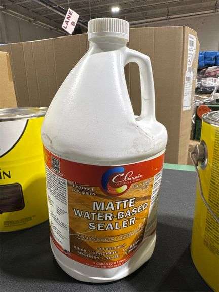 Matte water base sealer - Matthews Auctioneers