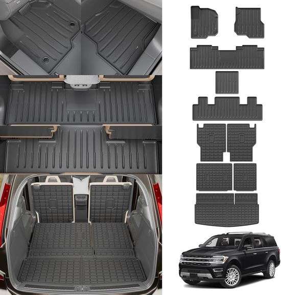 Dattumar Floor Mats Compatible with 2018-2025 Ford Expedition 7-Seater ...