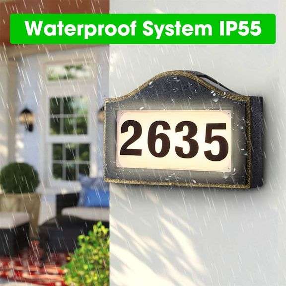 Solar House Number Sign, Solar Address Sign, Lighted Address Numbers ...