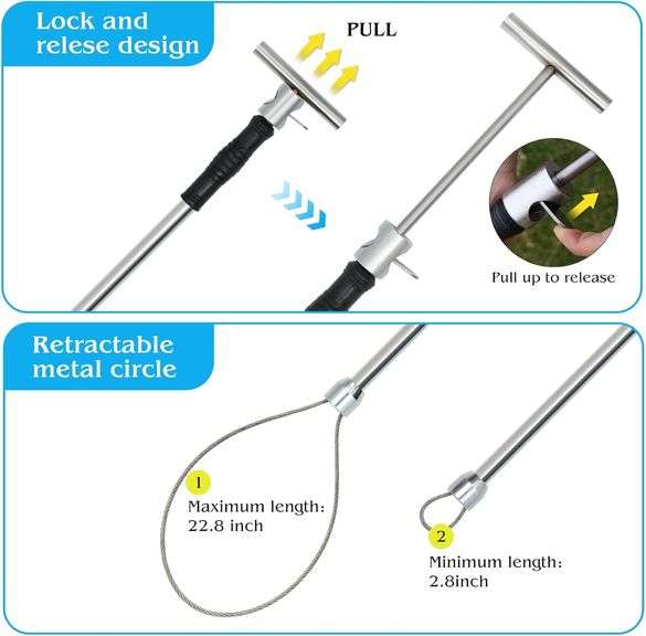 Dog Catcher Pole Pig Holder Hog Catcher Pole Stainless Steel Animal ...