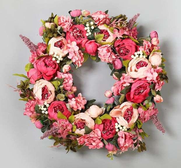 TIARTF Peony Wreaths for Front Door Spring Wreaths 23 inch Front Door Wreaths Summer Wreaths ...
