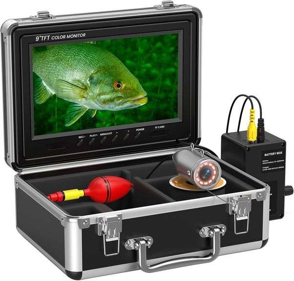 Eyoyo Portable 9 inch LCD Monitor Fish Finder 1000TVL Fishing Camera ...