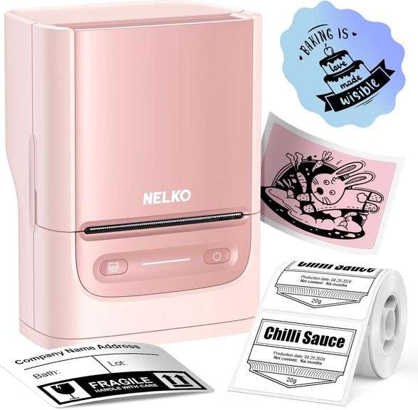 Nelko Label Maker Machine with Tape, PM220 Bluetooth Label Printer, 2 ...