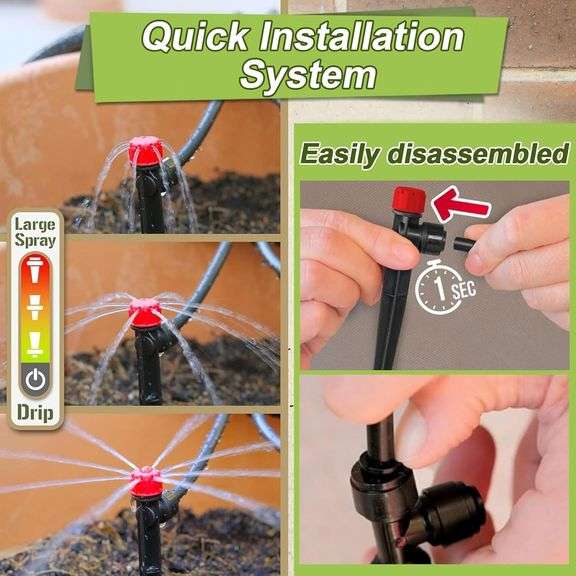 Preshwous 2025 Auto Drip Irrigation Kit with 13-Gallon Foldable Bucket ...