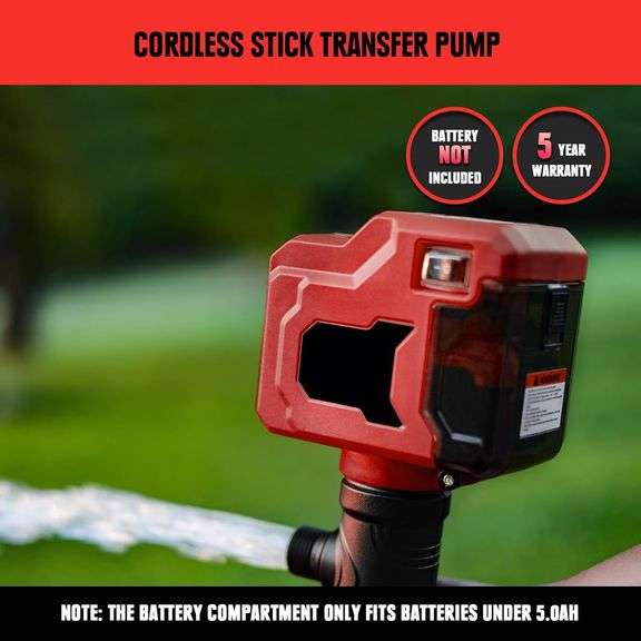 Cordless Stick Water Transfer Pump Compatible with Milwaukee 18V ...