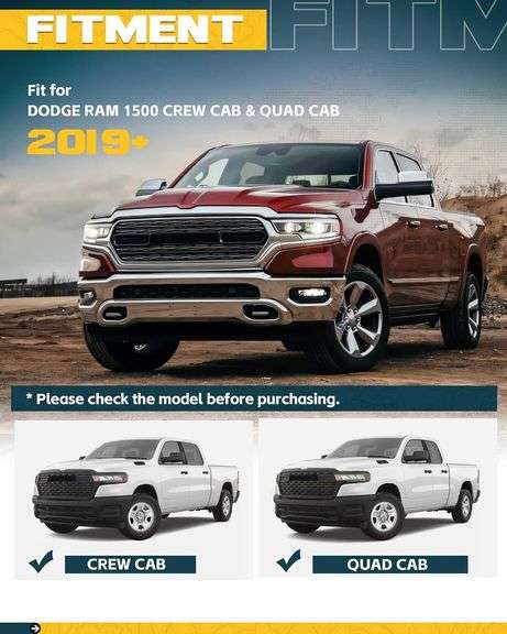 Trumgeta 2X EZ Side Steps Fit for 2019-2025 Dodge Ram 1500 Crew Cab ...