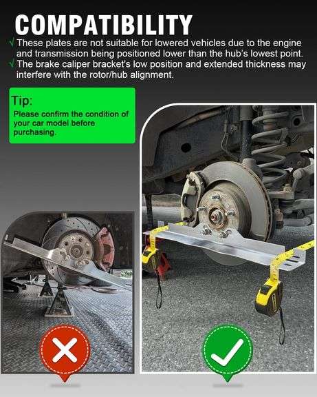 Lupar Heavy Duty Toe Alignment Tool Plates with Tape Measures, Upgrade ...