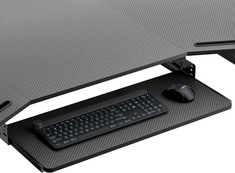 EUREKA ERGONOMIC Adjustable Keyboard Tray Under Desk, 28x11 Inch Large ...