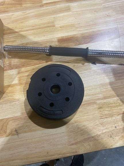 1.5kg weights and bar multi weights in box - Matthews Auctioneers