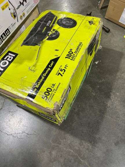 500 lb. 7.5 cu. Ft. Tow-Behind Utility Dump Cart with Universal Hitch ...