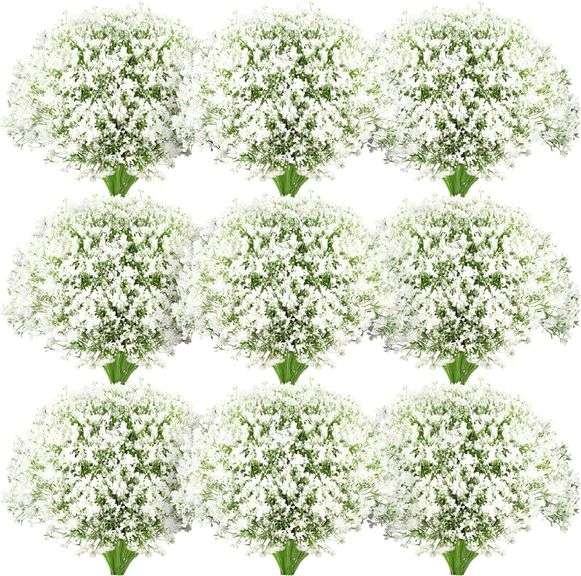 Ysleen 300 Pieces Artificial Flowers Plastic Baby Breath Flowers Faux ...