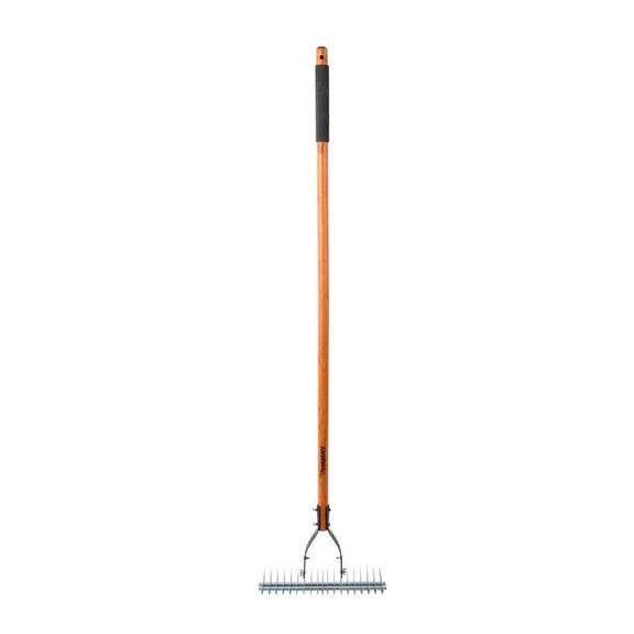 54 in. L Wood Handle Thatch Rake With Grip - Matthews Auctioneers