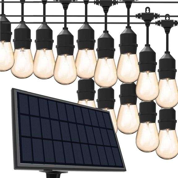 hotNcold Solar String Lights, 15 LED Outdoor Light Bulbs Solar String ...