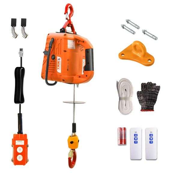 3-in-1 Electric Hoist Winch 1500W Powerful Portable 120V Winch with ...