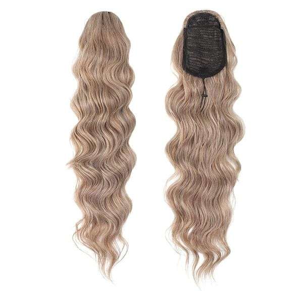 24Inch Long Body Wave Clip Ponytail Extension Drawstring For Women ...