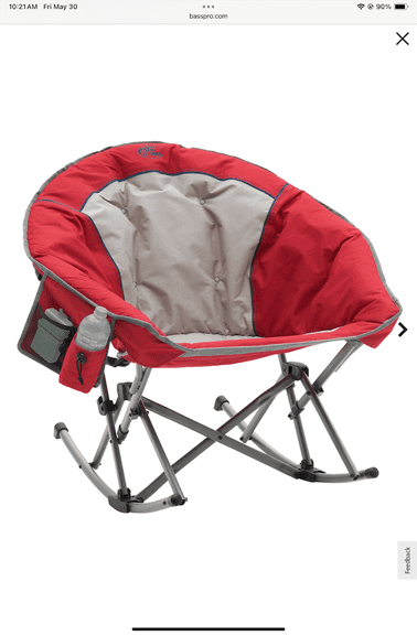 Bass Pro Shops Padded Rocking Club Chair - Matthews Auctioneers