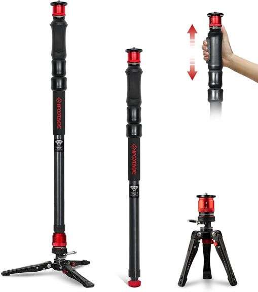 IFOOTAGE Cobra 3 Strike Monopod A150S- , One-Touch Lifting Camera ...