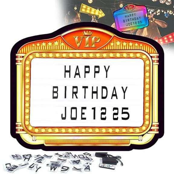 VIP Bottle Service Sign, LED Letter Bottle Presenter, Color Display ...