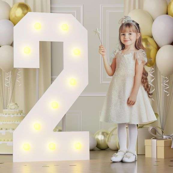 4FT Marquee Numbers, Big Light Up Numbers for 2nd 25th Birthday ...