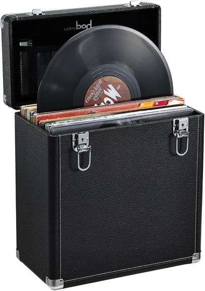 Hododou Vinyl Record Storage Carrying Case Record Holder Display Box ...