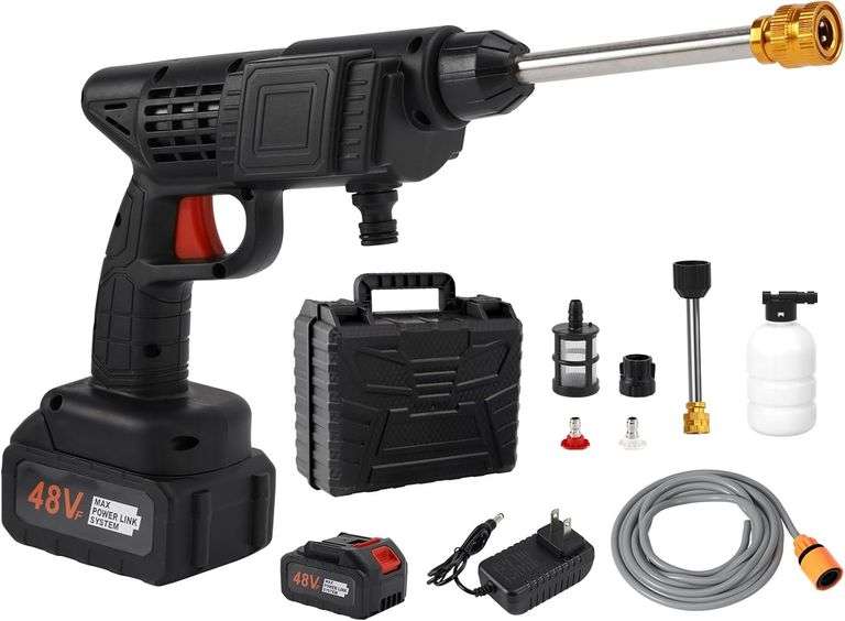 Topteng Power Blaster Plus Pressure Washer Cordless Portable Electric ...
