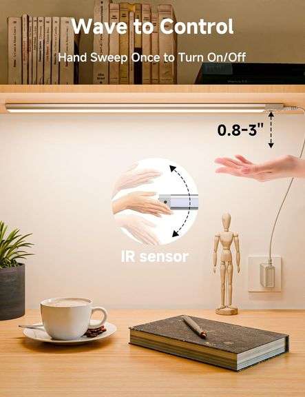 Joyzy 17' Hand Wave Under Cabinet Lighting Plug in, Dimmable Under ...
