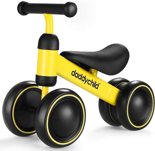 (Grey and yellow) Baby Balance Bike, Cute Toddler Bikes 12-36 Months ...