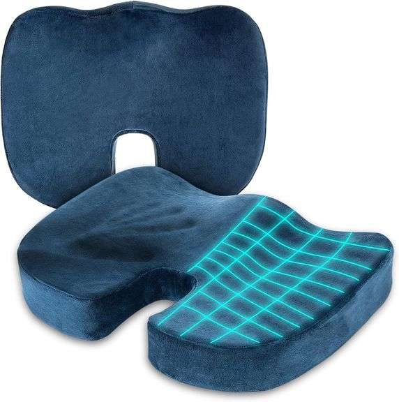 OFFICEGYM Orthopedic Coccyx Seat Cushion - Premium Memory Foam for Back ...